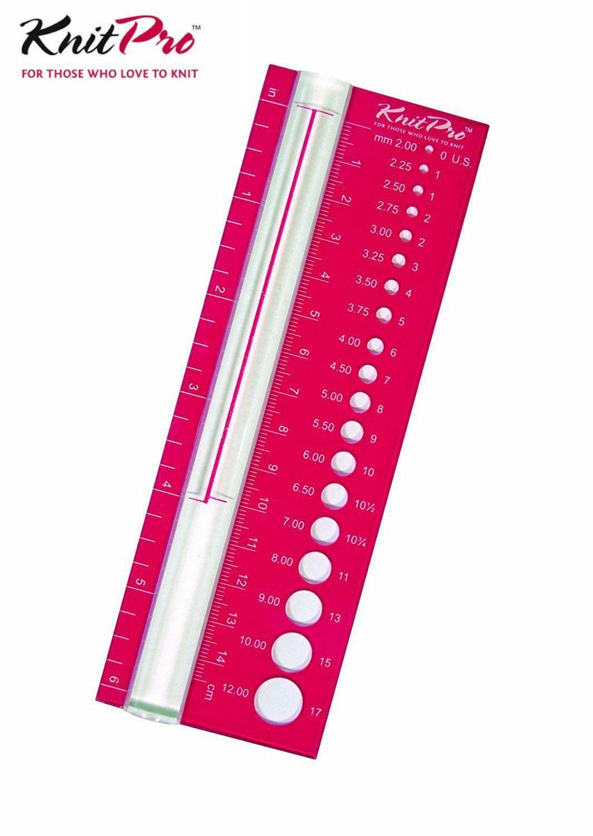 KnitPro View Sizer Knitting Needle Gauge / Ruler - Rectangle - Red – SewProCrafts Ltd