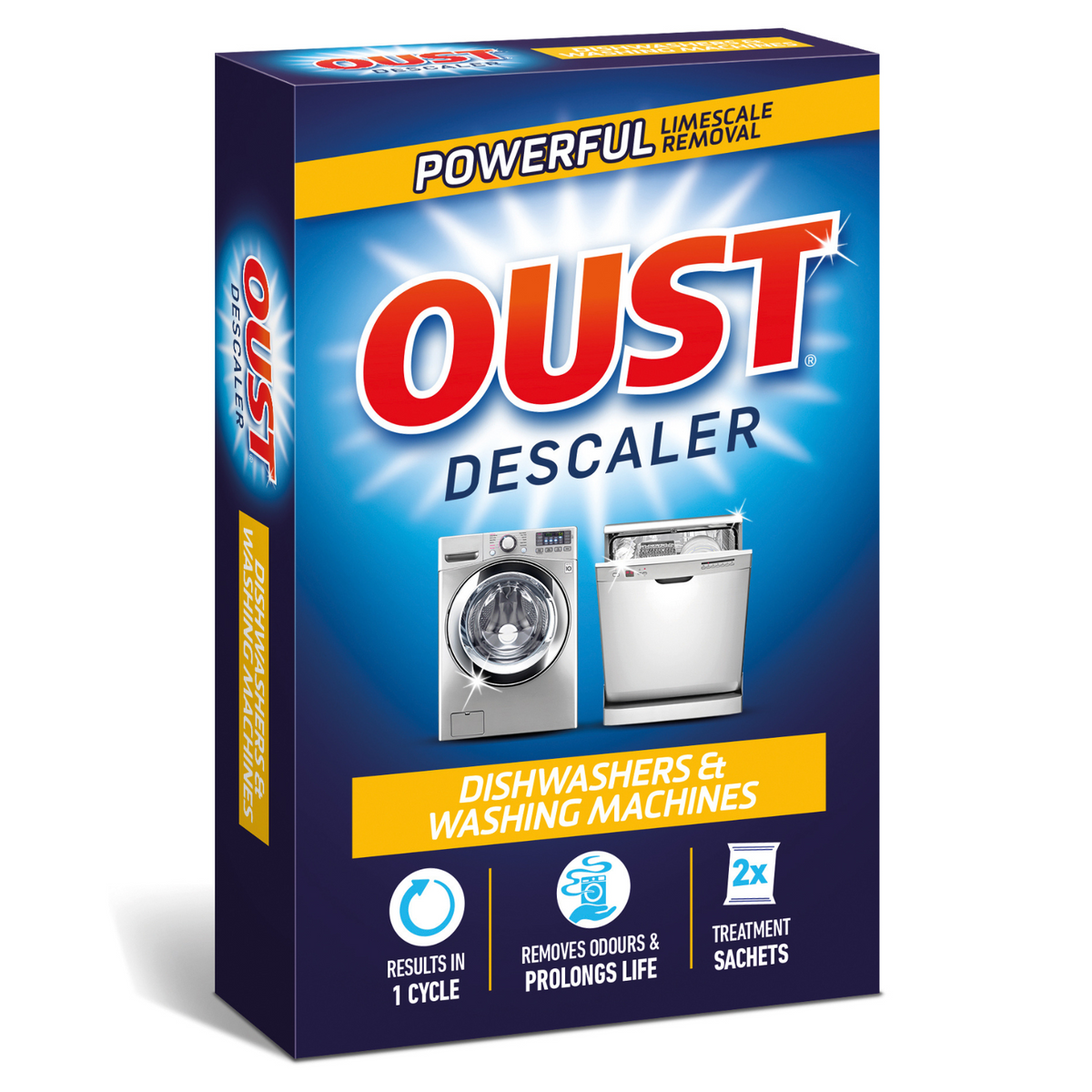 Dylon Oust: Dishwasher and Washing Machine Descaler 2 Sachets ...