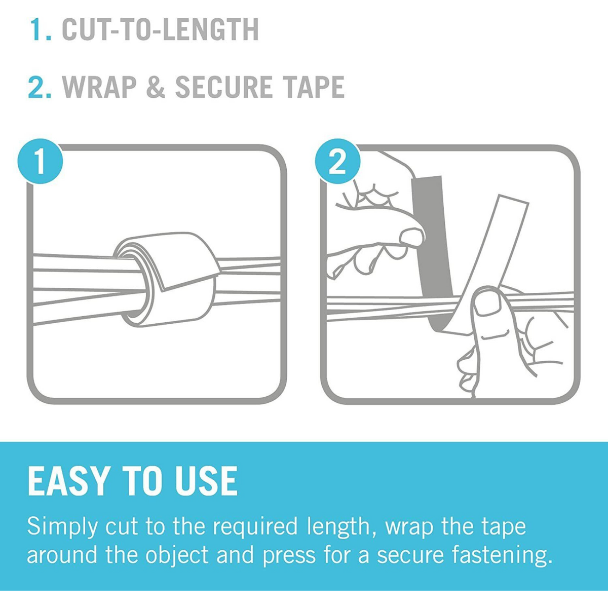 VELCRO® 16mm Hook & Loop ONE-WRAP® Double Sided Strapping Tape ...