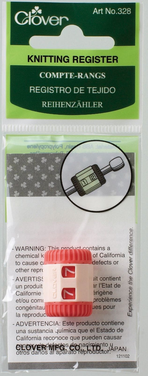 Clover Knitting Counter Red/Peach – SewProCrafts Ltd