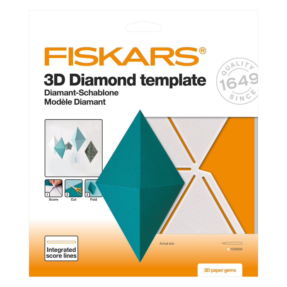Fiskars Templates: 3D Paper Gem – SewProCrafts Ltd